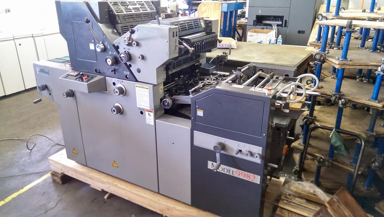 Lot #8: 2006 AB Dick 9982 Two Color Offset Duplicator Press - Ryobi - WireBids